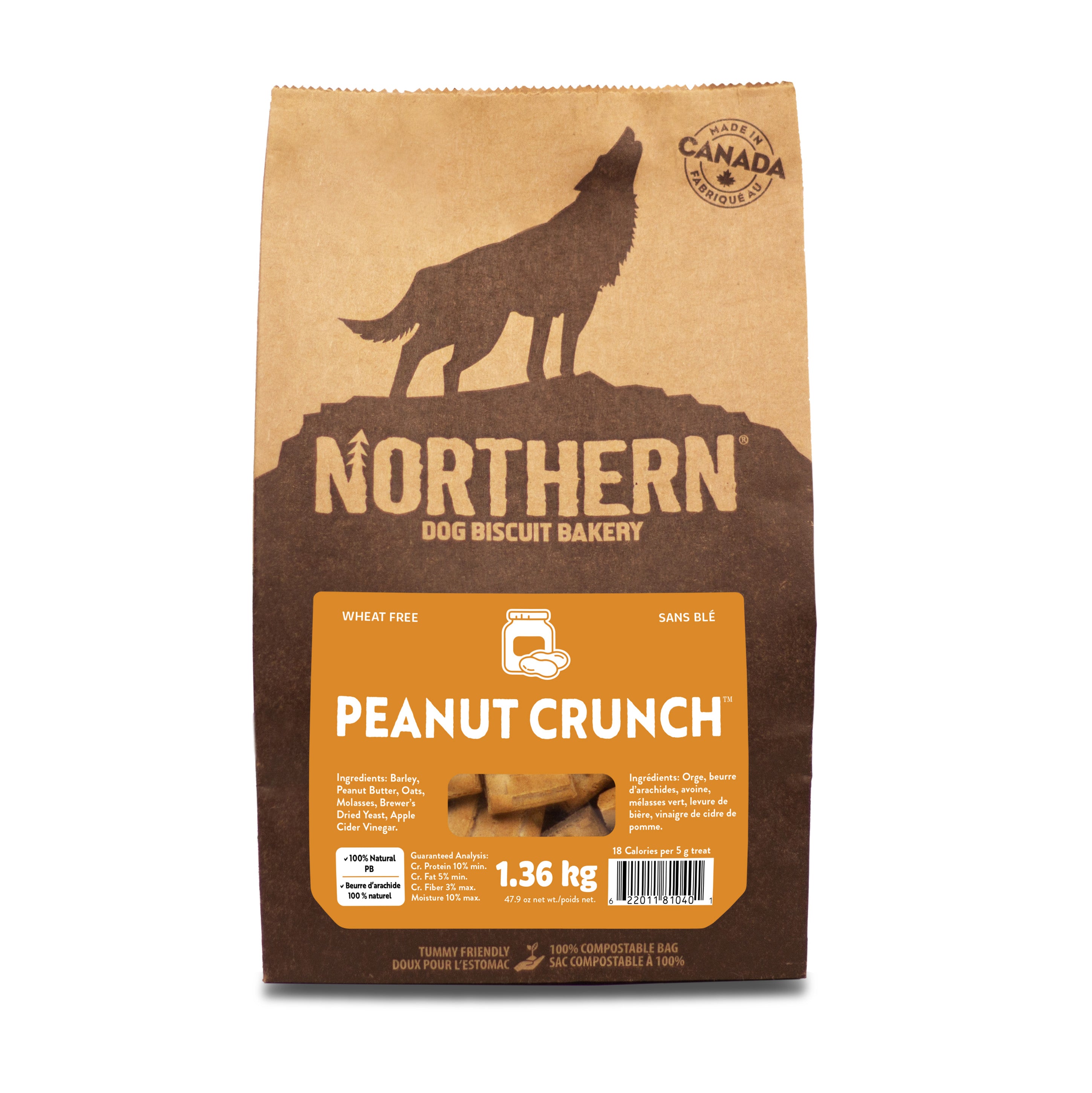 Peanut Crunch Biscuits Super Snacker Size – Northern Dog Biscuit Bakery